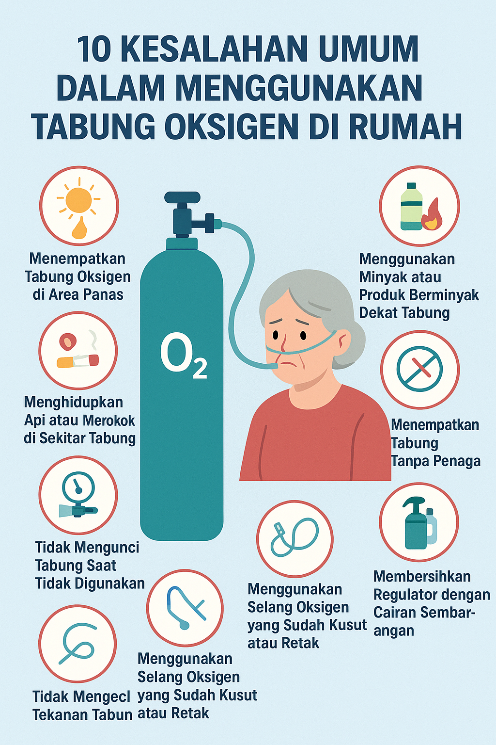 10 Kesalahan Umum dalam Menggunakan Tabung Oksigen di Rumah